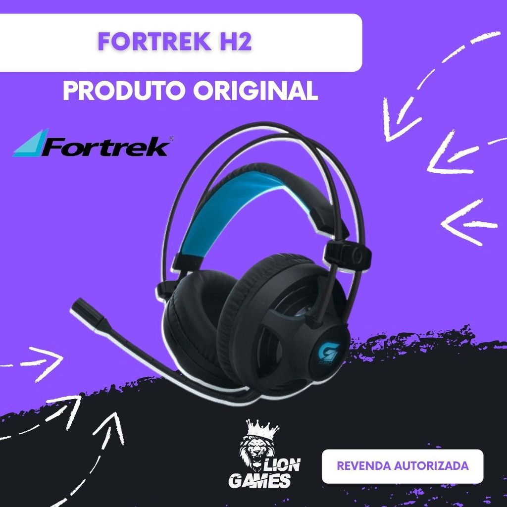 Headset Gamer Fortrek Pro H2 Com Led Azul P2 Preto H2 Shopee Brasil