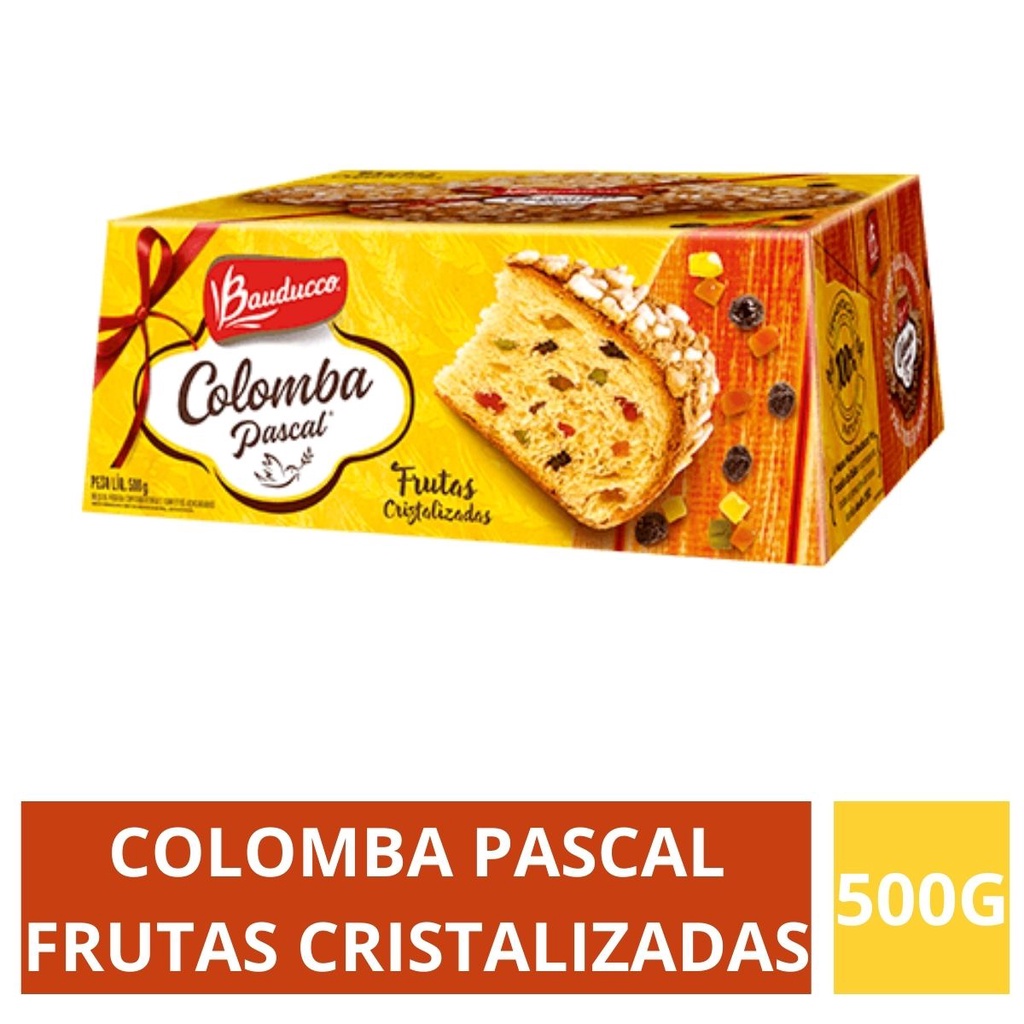 Colomba Pascal Frutas Cristalizadas Bauducco 500g | Shopee Brasil