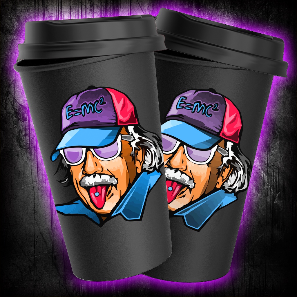 Copo Bucks Einstein Moderno Pop Preto 600ml AL4 | Shopee Brasil