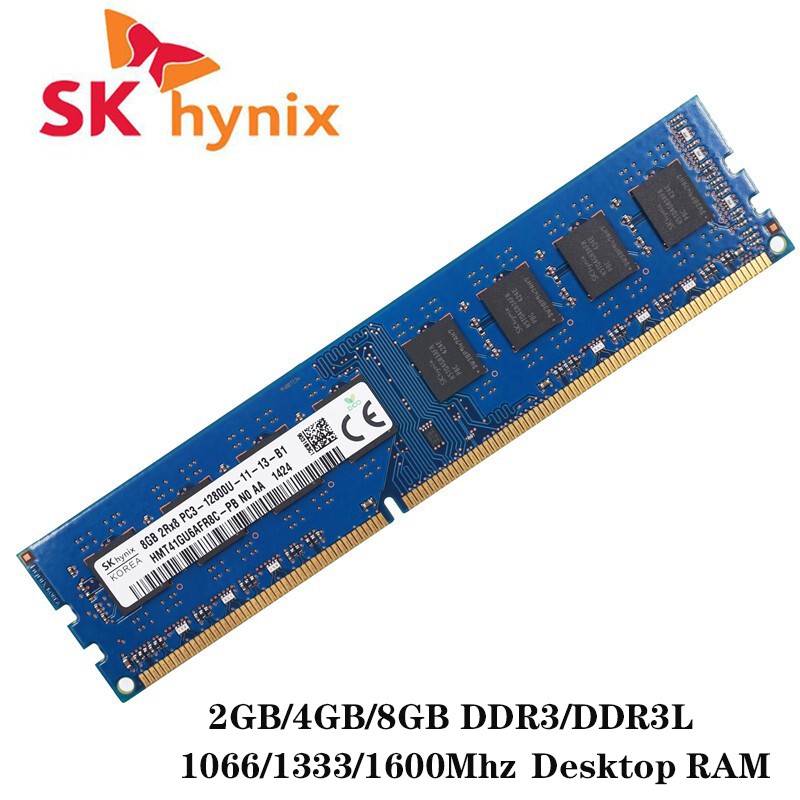 SK Hynix 2GB/4GB/8GB DDR3L 1600Mhz/1333Mhz/1066Mhz PC3L-12800U de memória para Desktop RAM de 1 ...