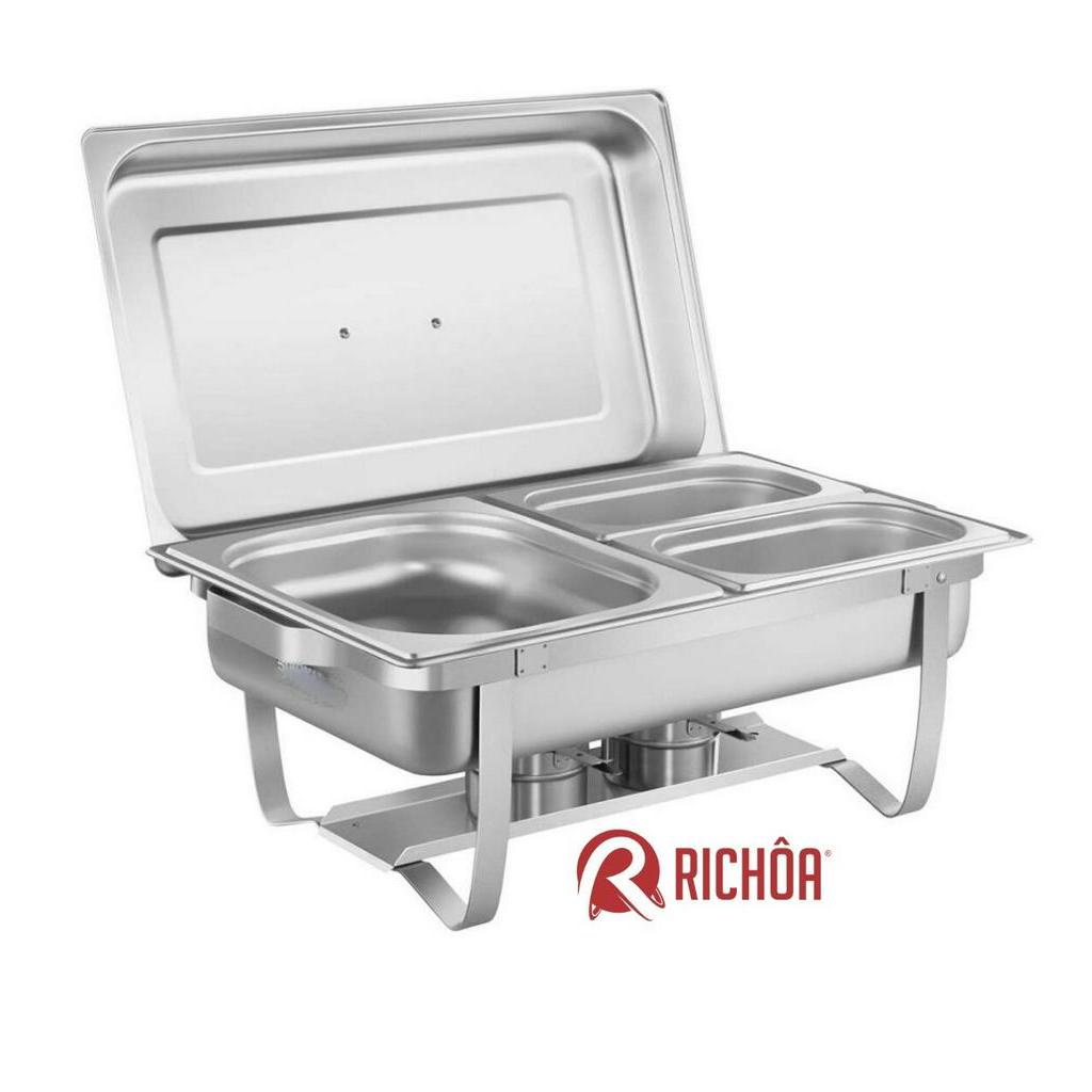Rechaud Inox 3 Cubas 9 Litros 1/2 E 1/4 65mm Original Richoa | Shopee ...