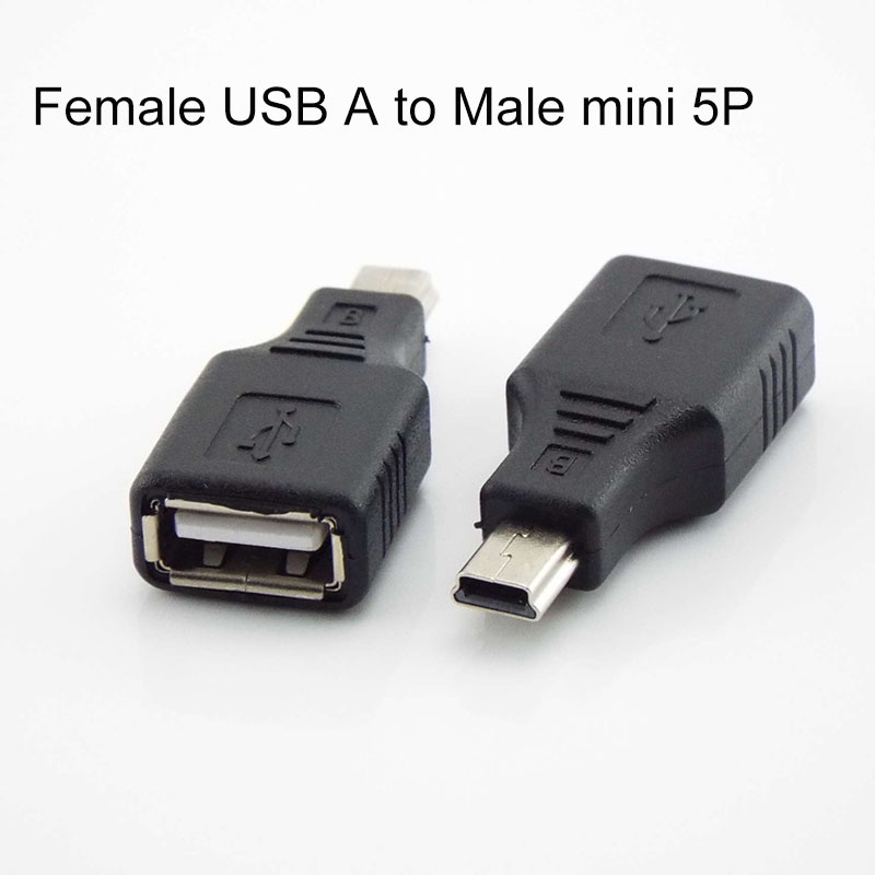 Mini B Jack Splitter Tipo A Conversor OTG USB 2.0 Fêmea Macho Para ...