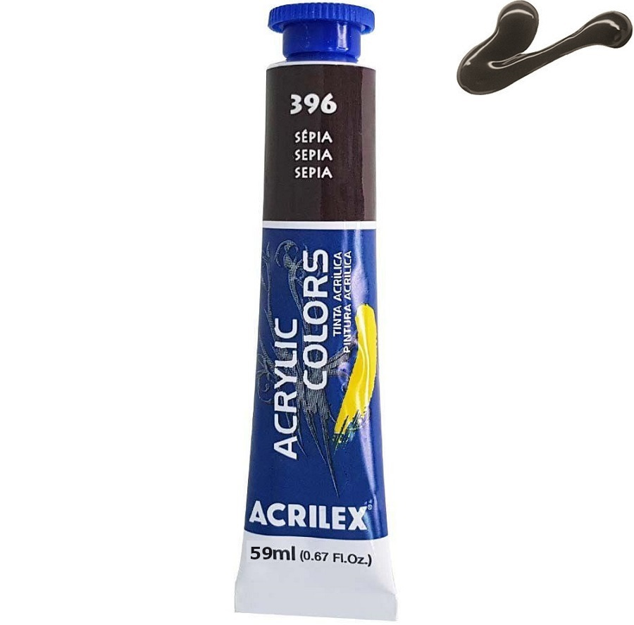 Tinta Acrylic Colors Sepia 396 - 59ml - Acrilex - Tinta acrílica para ...