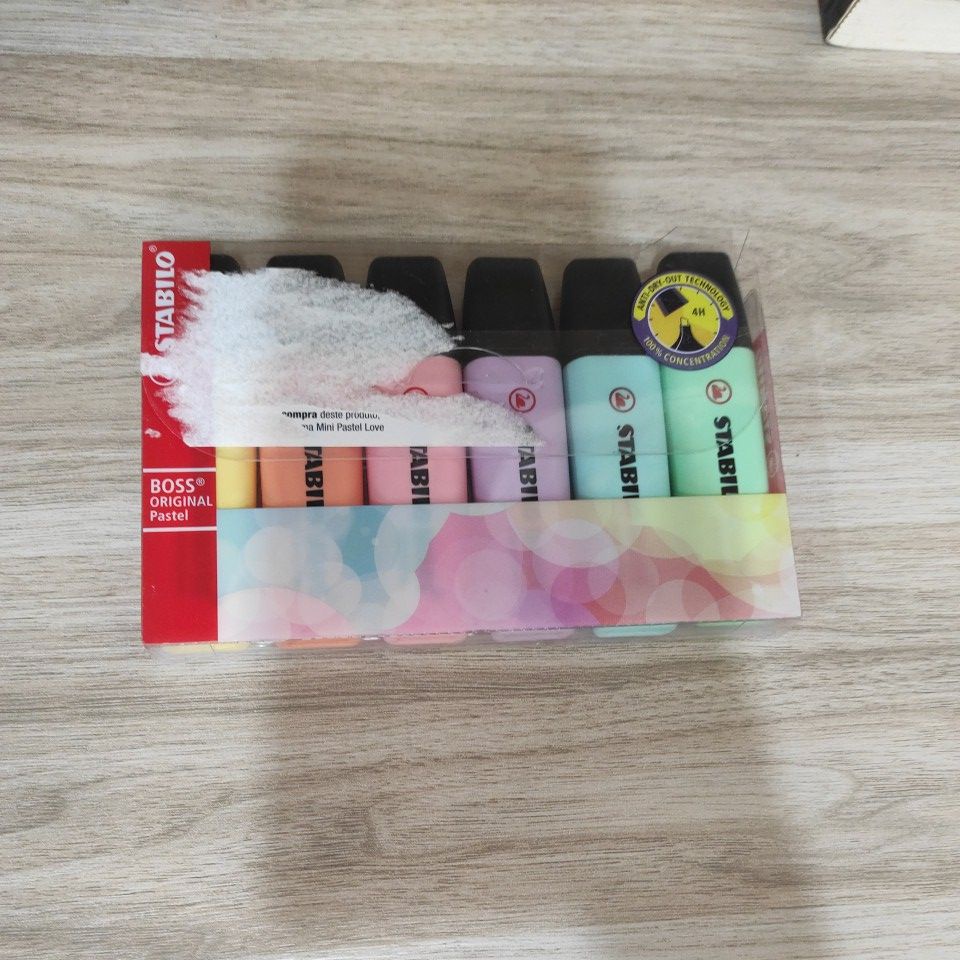 Kit Stabilo Boss pastel 6 unidades | Shopee Brasil