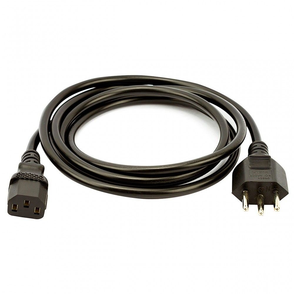 CABO DE FORÇA NOVO PADRÃO FONTE ATX 1200W 3X 0,75MM INMETRO 1.8M ...