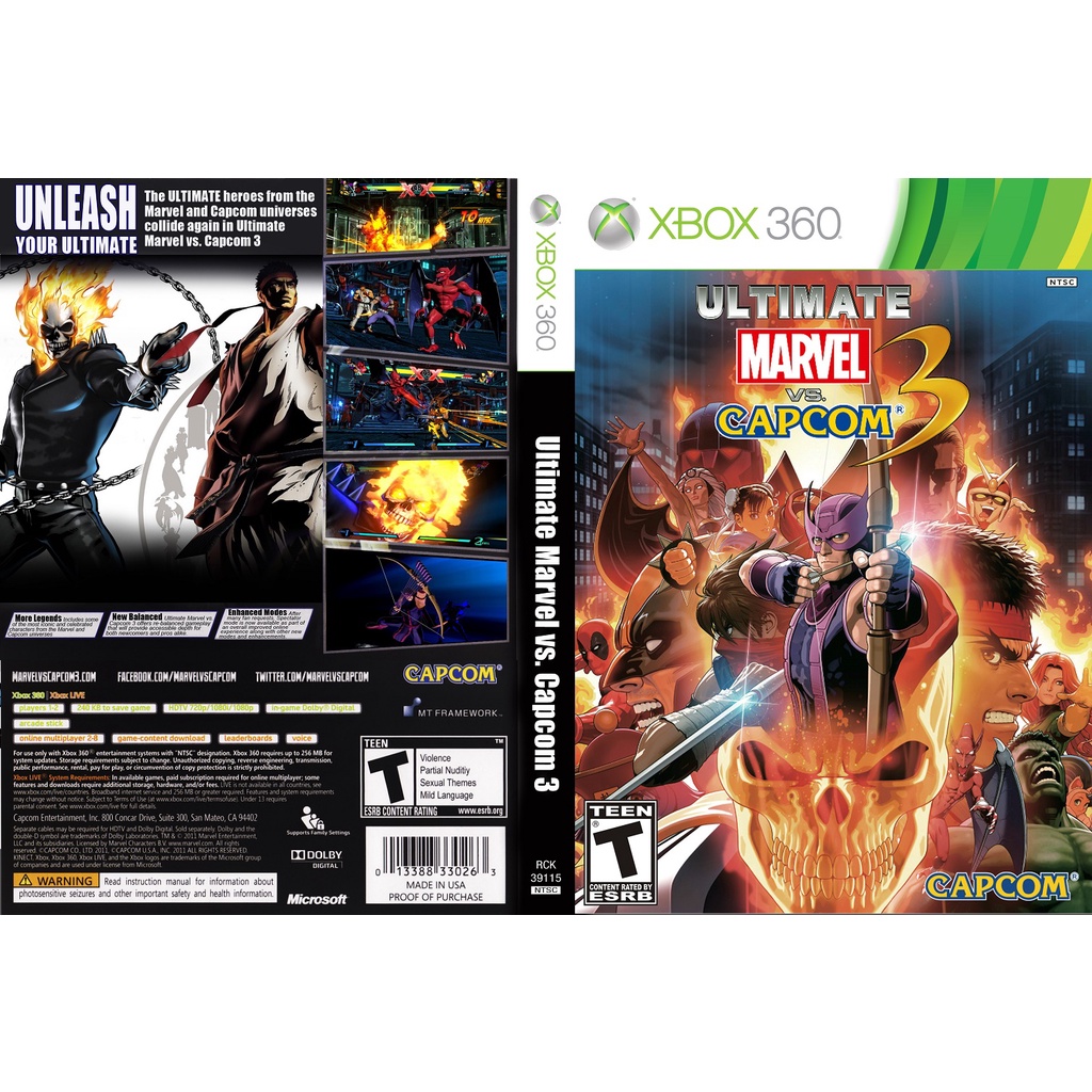 Ultimate Marvel Vs Capcom 3 [ Xbox 360 LT 3..0 ou RGH 3.0 ] | Shopee Brasil
