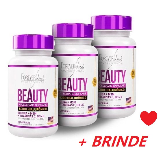 Combo 3 Pílula da Beleza Beauty Skincare Forever Liss -Kit Complexo de ...