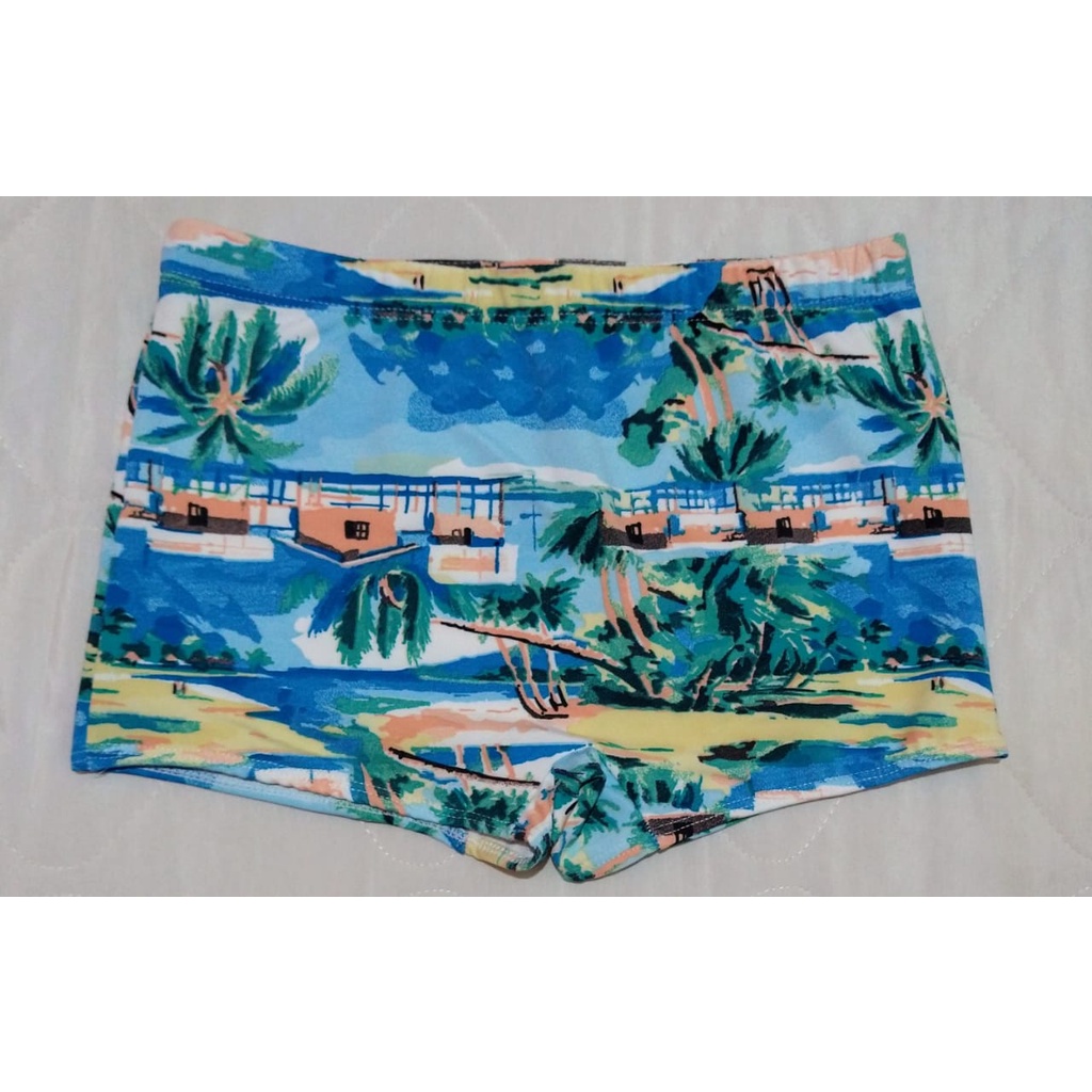 Sunga Box Praia Moda Masculina Estampada E Lisa Juvenil 8 A 12 Anos ...