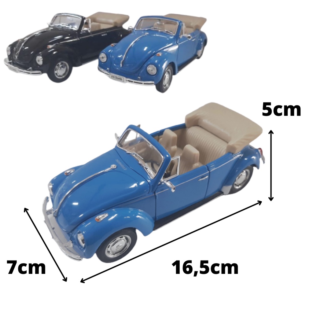 Miniatura Fusca Volkswagen Beetle Conversível Escala 1/24 | Shopee Brasil