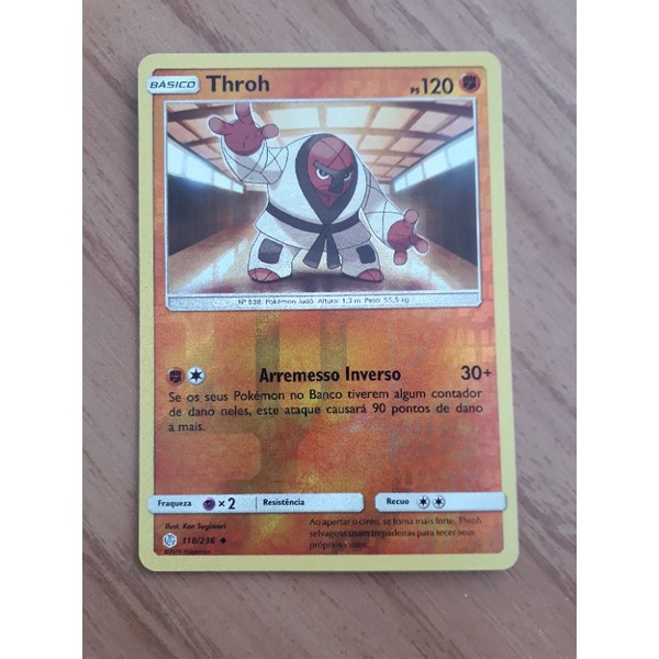 Card Pokémon Throh Reverse Foil original e nova | Shopee Brasil