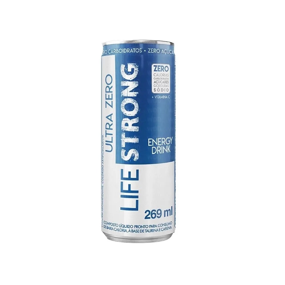 Energético Life Strong Energy Drink 269ml Tradicional - Zero Tudo ...