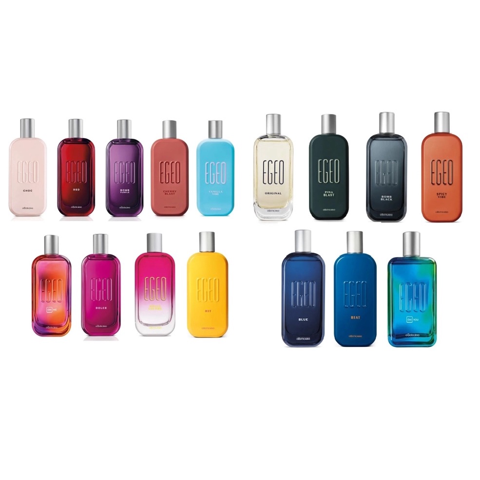 Colônia Egeo Feminino ou Masculino 90ML Original, Nova Embalagem ...