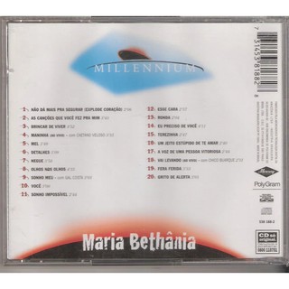 Cd Maria Bethania - Millenium ( Universal 1998 ) | Shopee Brasil