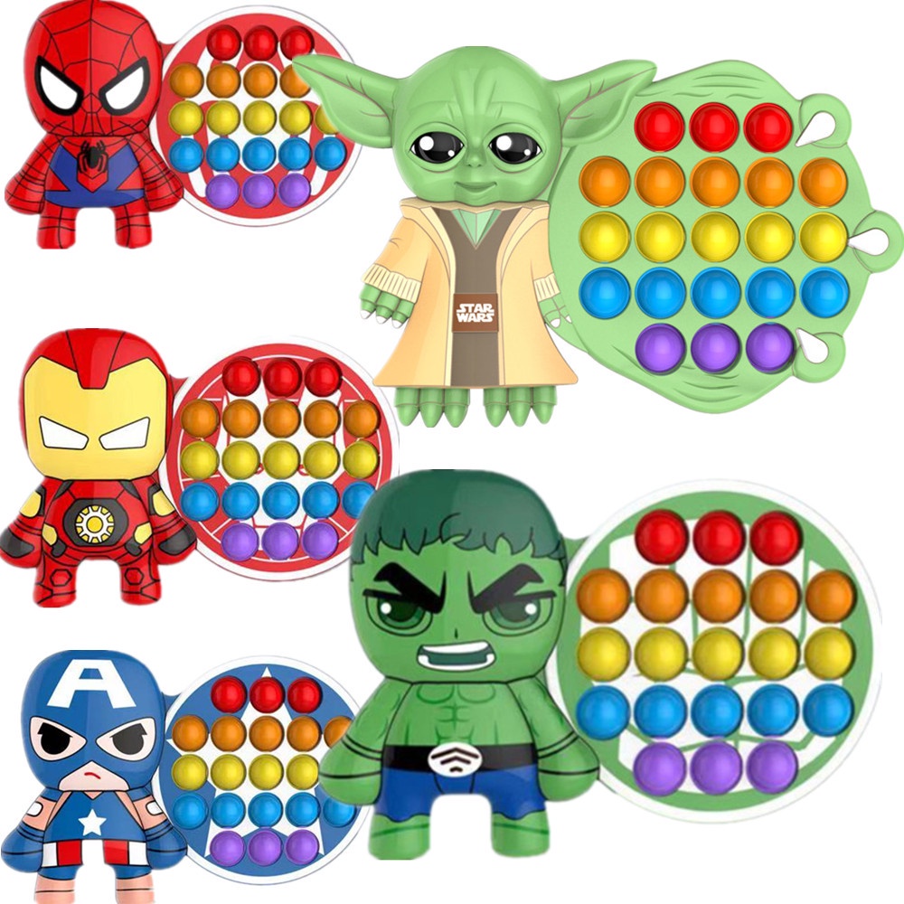 Marvel Spiderman Foxmind Pop It Fidget Push Bubble Alívio Sensorial De ...