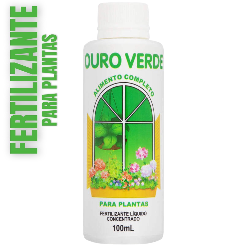 Adubo Ouro Verde Fertilizante Concentrado Para Plantas 100ml | Shopee ...
