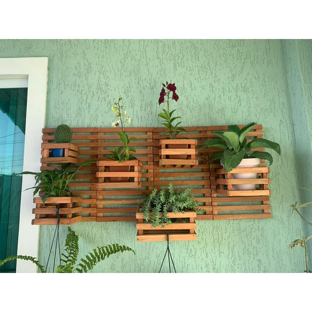 Kit 4 Jardim Vertical 60 x 50 Painel Madeira | Shopee Brasil