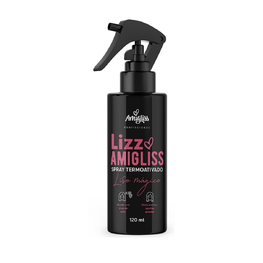 SPRAY LISO MAGICO LIZZ AMIGLISS 120ML | Shopee Brasil