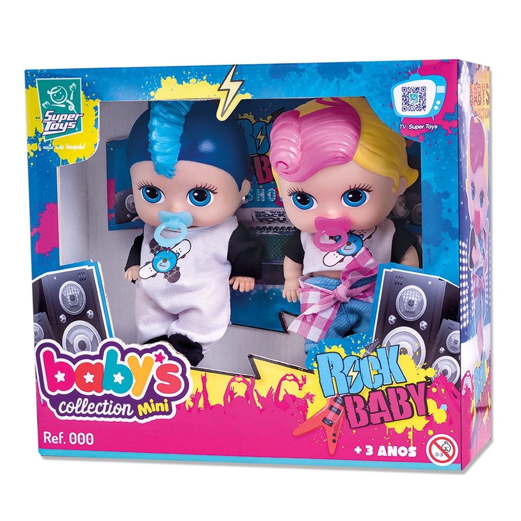 BONECOS BABYS COLLECTION MINI ROCK BABY IRMAOS - SUPER TOYS | Shopee Brasil