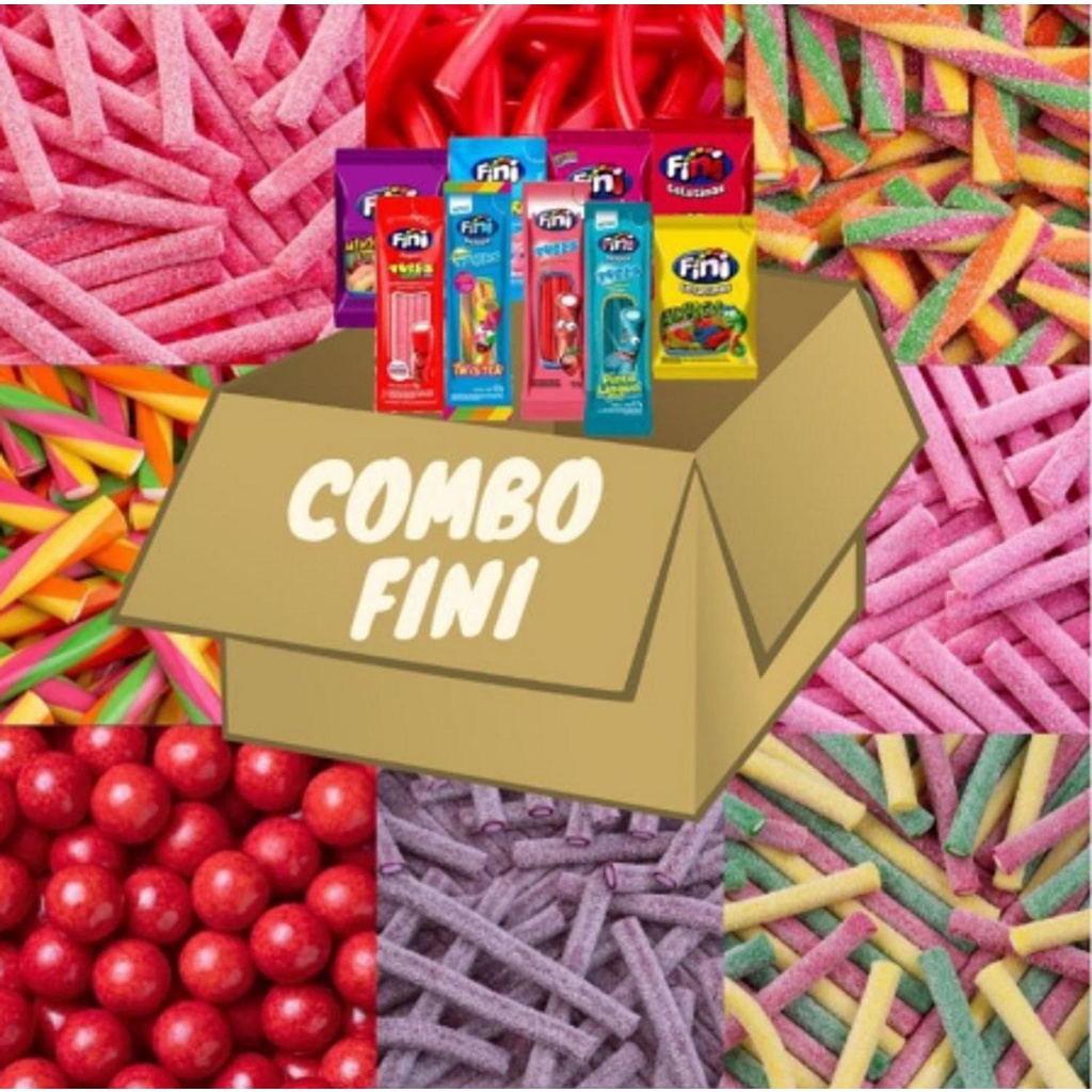 Kit Balas Fini com 6 Unidades Pacotes de 15g ou 17g Sabores Variados ...