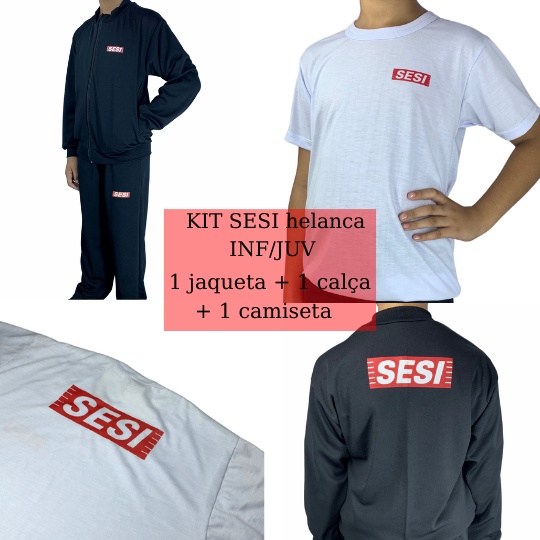 Kit Uniforme Sesi Inf./juvenil Abrigo De Helanca+camiseta | Shopee Brasil