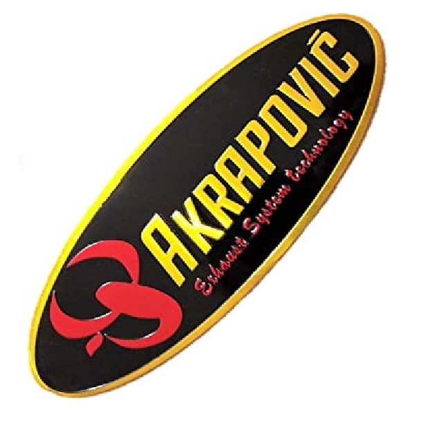 adesivo escapamento akrapovic moto aluminio 250a1200cc oval | Shopee Brasil