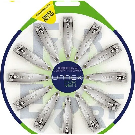 Cortador Unha Unhex Inox Pequeno Original Cartela C/ 12 Un. Original ...