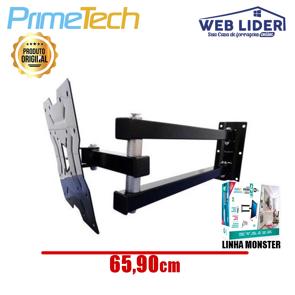 Suporte para TV UNIVERSAL / ARTICULADO 4MOV MONSTER - 22" A 65" ( 4 ...