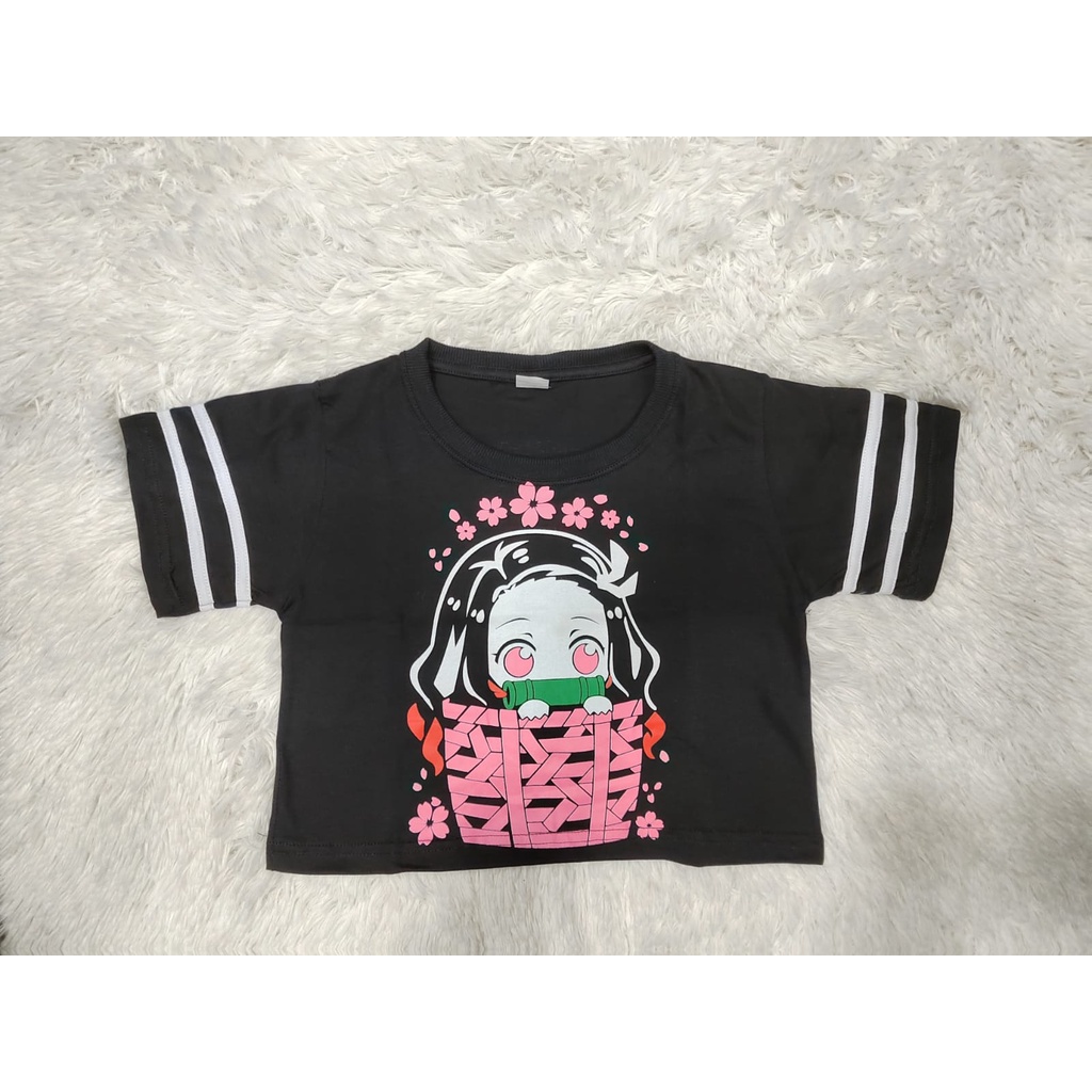 Cropped camisa Demon slayer - Nezuko Kamado-Anime | Shopee Brasil