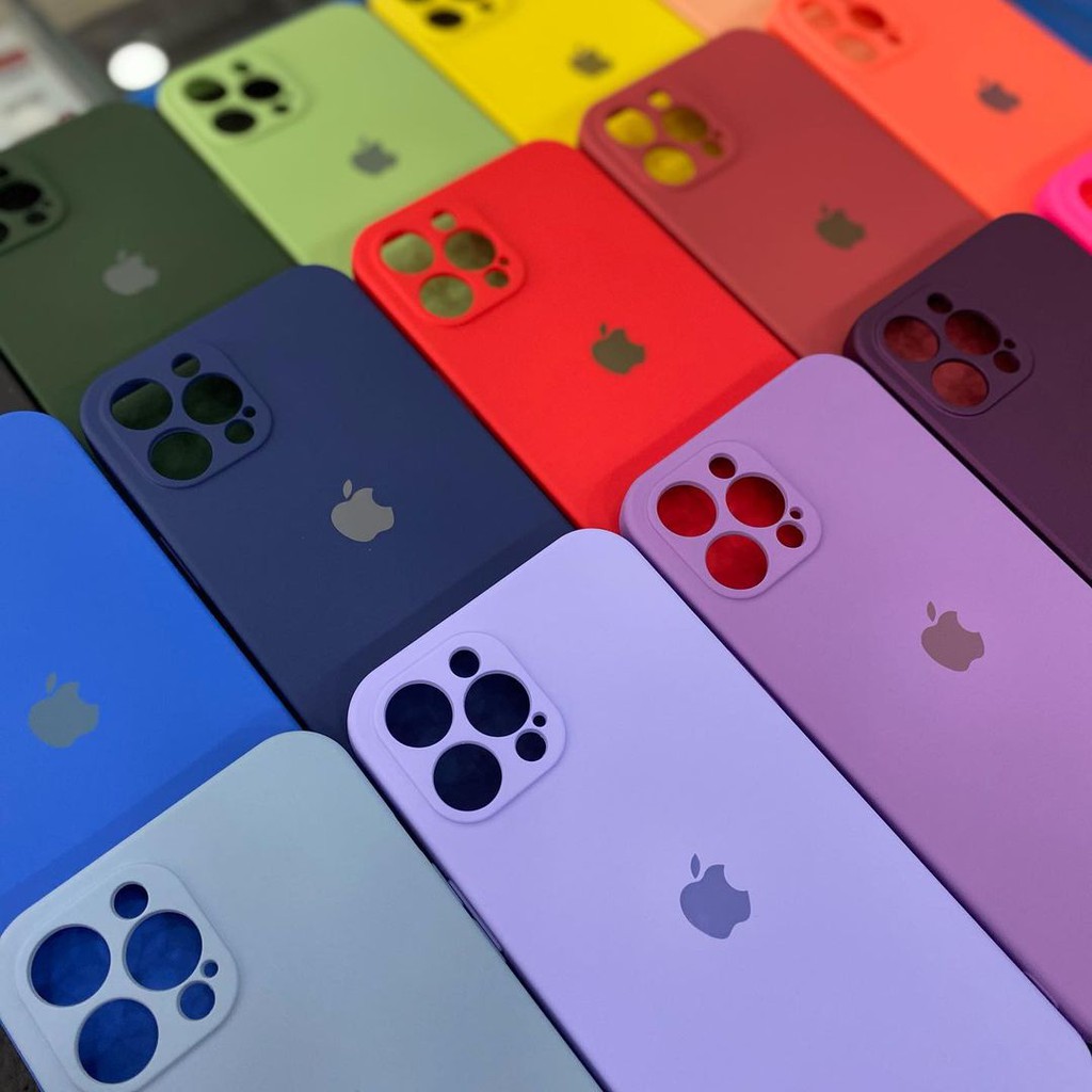 Capa Capinha Silicone iPhone 12/12 pro Protege Câmera fechada embaixo ...