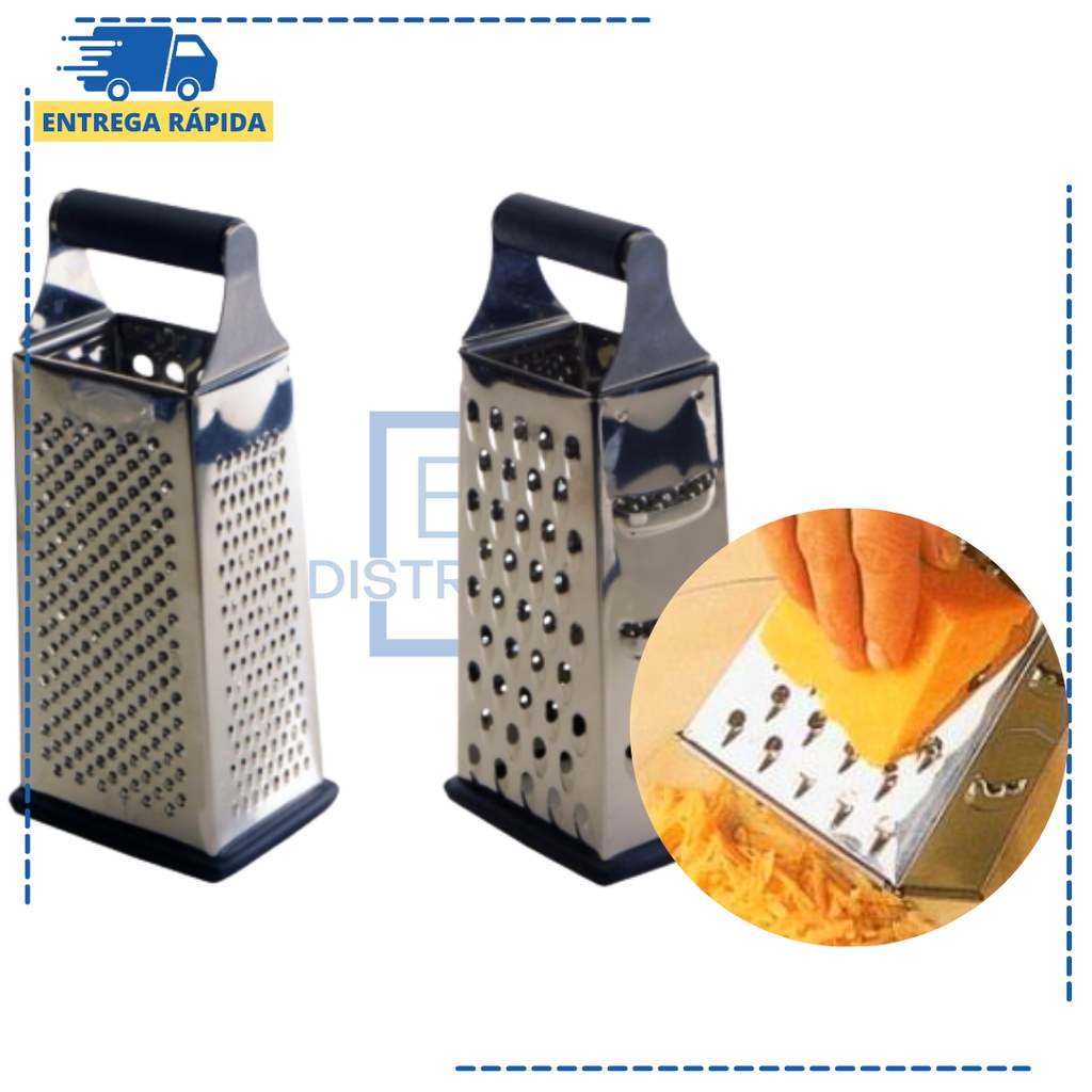 Ralador Inox 4 Faces Para Legumes Queijos | Shopee Brasil