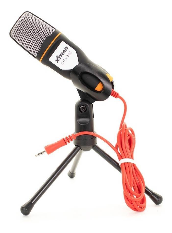 Microfone Condensador Com Tripe Para Gravação Profissional Para Pc e ...
