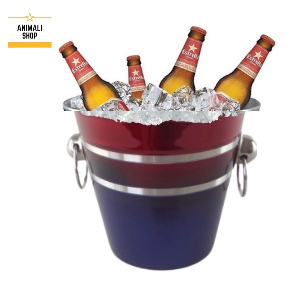 Balde De Gelo Pequeno balde de cerveja balde de gelo de 1,5l | Shopee ...