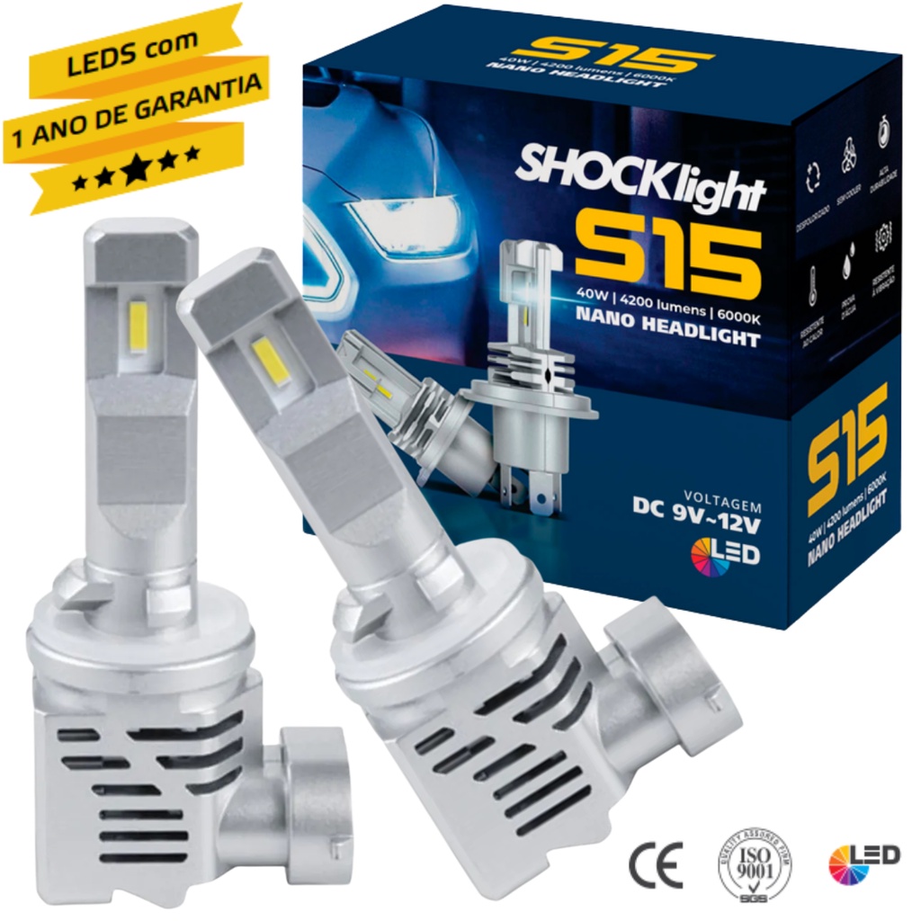 Ultra Led H27 carro Nano S15 Shocklight 8400 Lumens Par | Shopee Brasil
