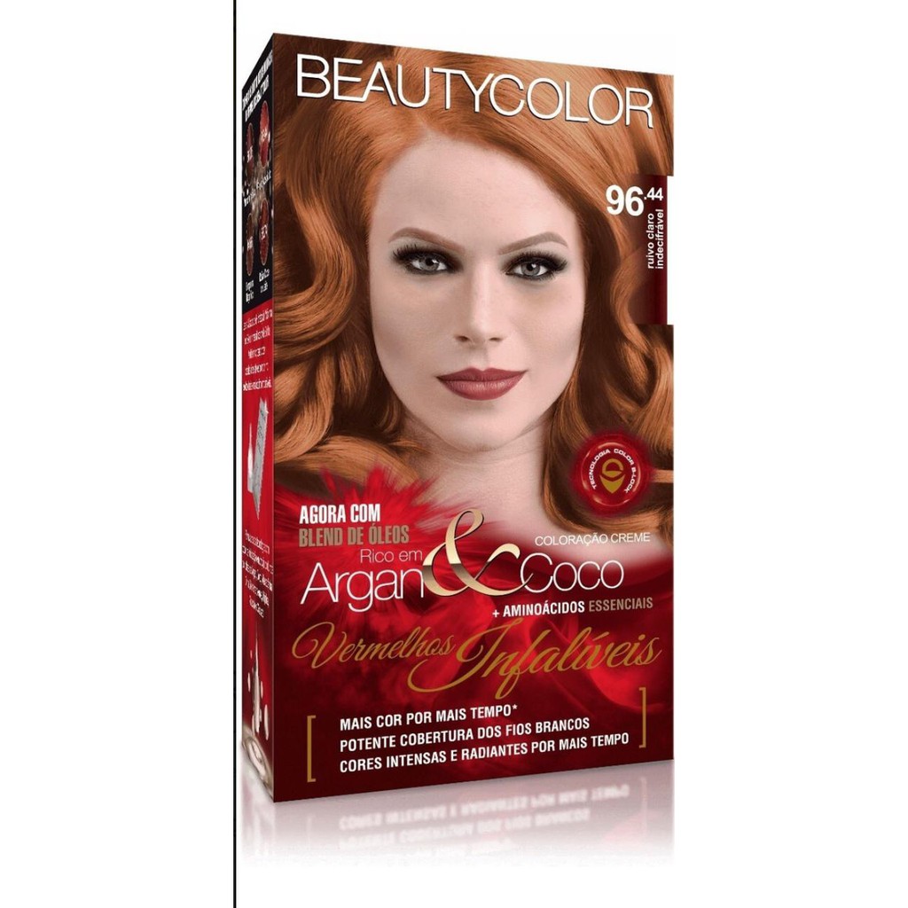 Tinta Beauty Color 96.44 Ruivo Claro Indecifrável+ Brinde | Shopee Brasil