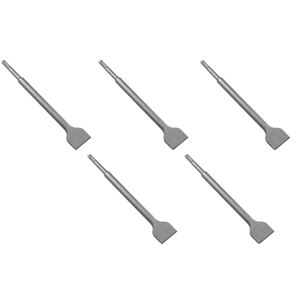 Kit 5 Talhadeiras Larga Com Encaixe Sds Plus 14*40*250mm | Shopee Brasil