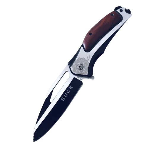 Canivete Buck Semi Automatico DA130 Cabo Madeira | Shopee Brasil