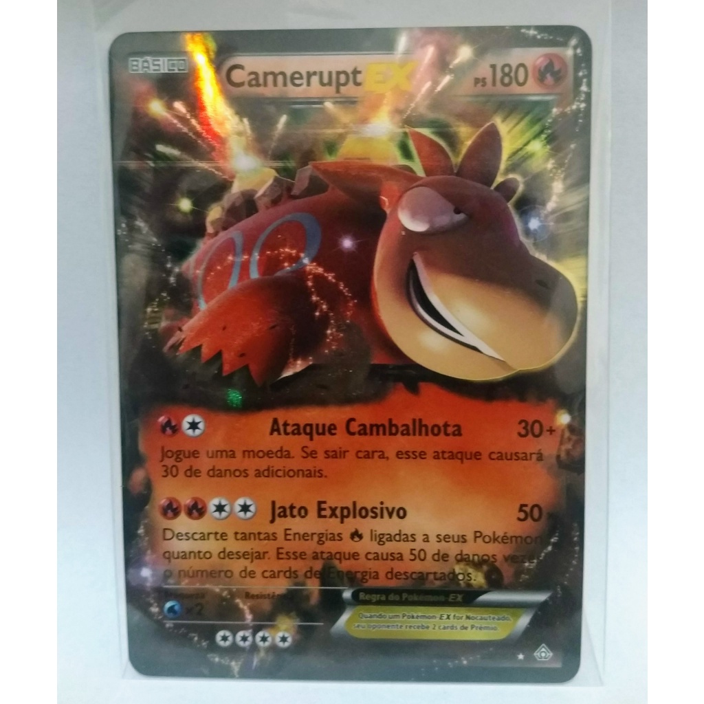 Camerupt Ex Raro Holográfico - Pokémon Trading Card Game | Shopee Brasil