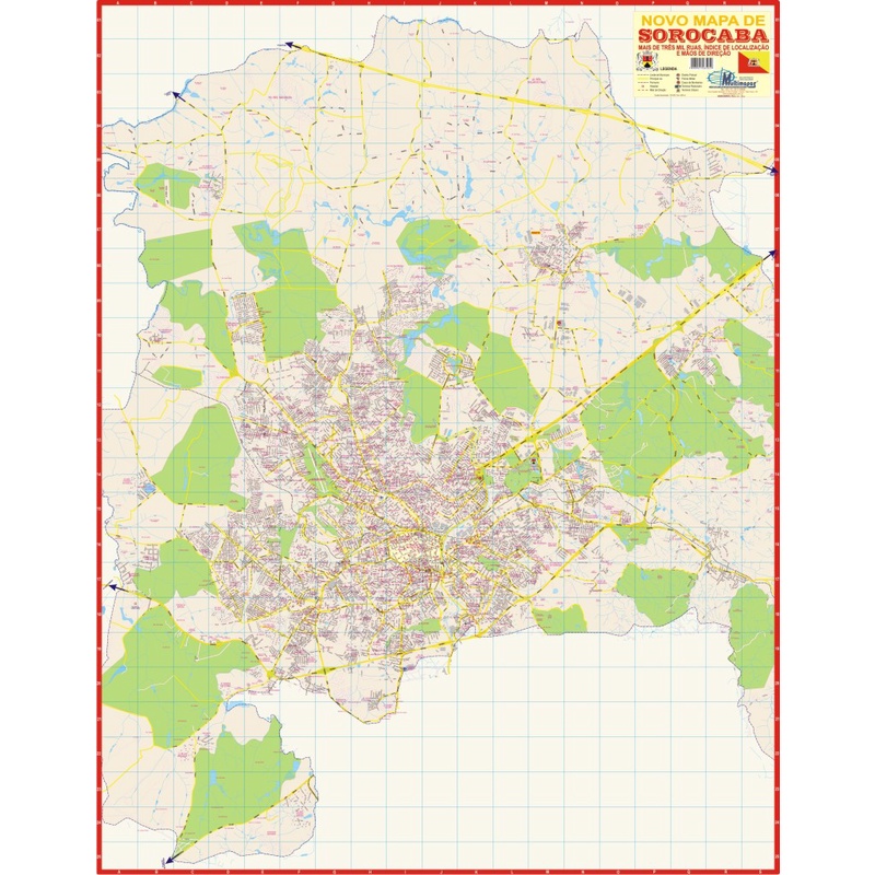 Mapa Geográfico Político e Rodoviário Gigante do Município Cidade de ...