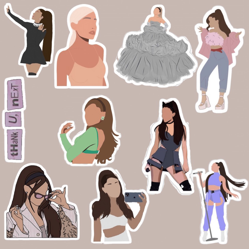 10 STICKER ADESIVO ARIANA GRANDE | Shopee Brasil