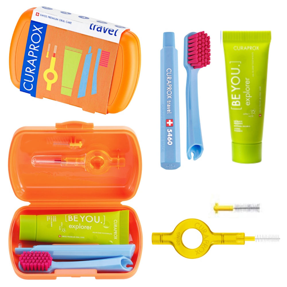 Kit viagem higiene bucal Travel Set Curaprox Original produto Suíço 1 ...