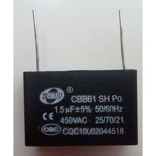 Capacitor 1,5uf 450vac 1.5uf Cbb61 - Placa Eletr. Ar Split - Melhora o ...