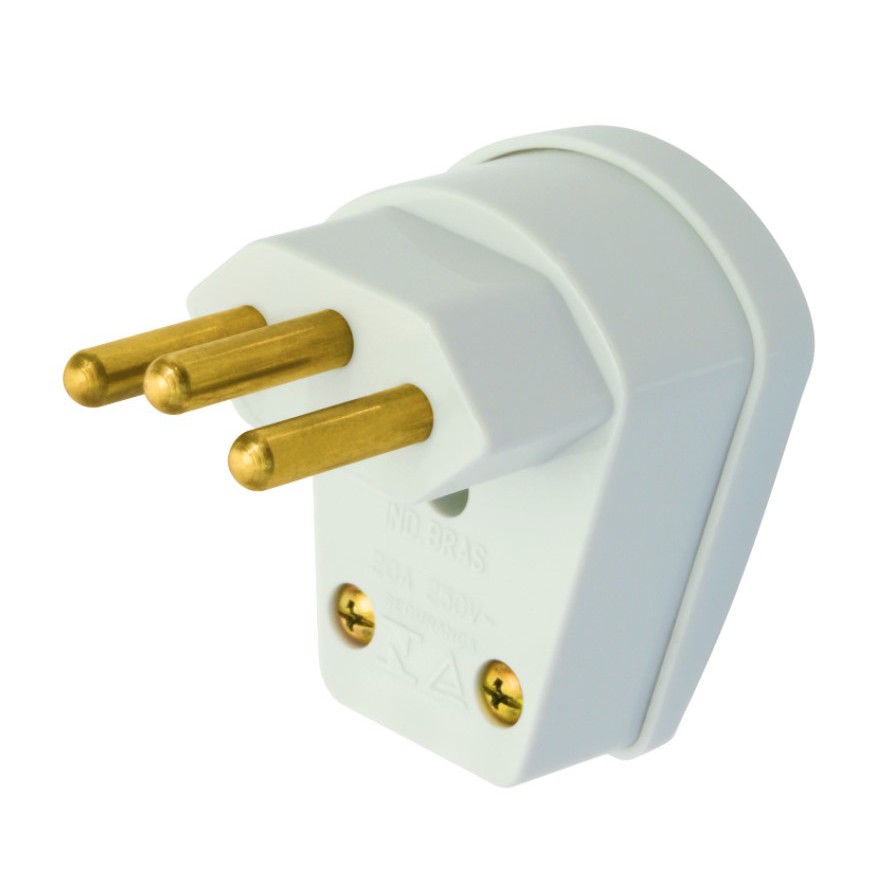 Plug de Tomada 20A ou 10A 90 Tomada Macho Original FAME | Shopee Brasil