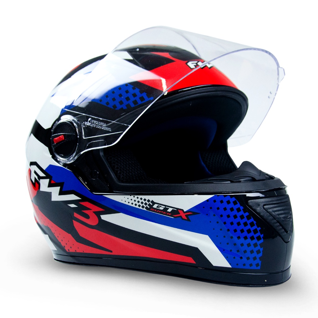 Capacete Fw3 Vermelho Moto Viseira Fechado Gt Super Tam 58 | Shopee Brasil