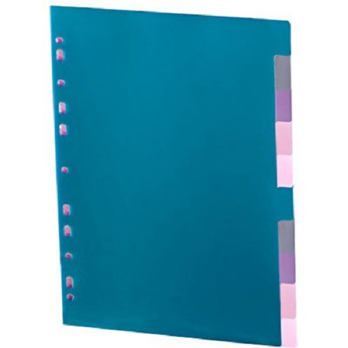 Divisória Plastica 10 Materias Colorida Para Fichário A4 Furação ...