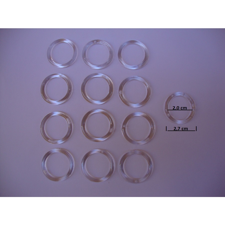 Argola Plástica N° 20 Transparente Artesanato 144 Unidades | Shopee Brasil