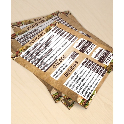 Arte Cardápio Lanchonete Clássico - Modelo Pronto - Editavel | Shopee ...