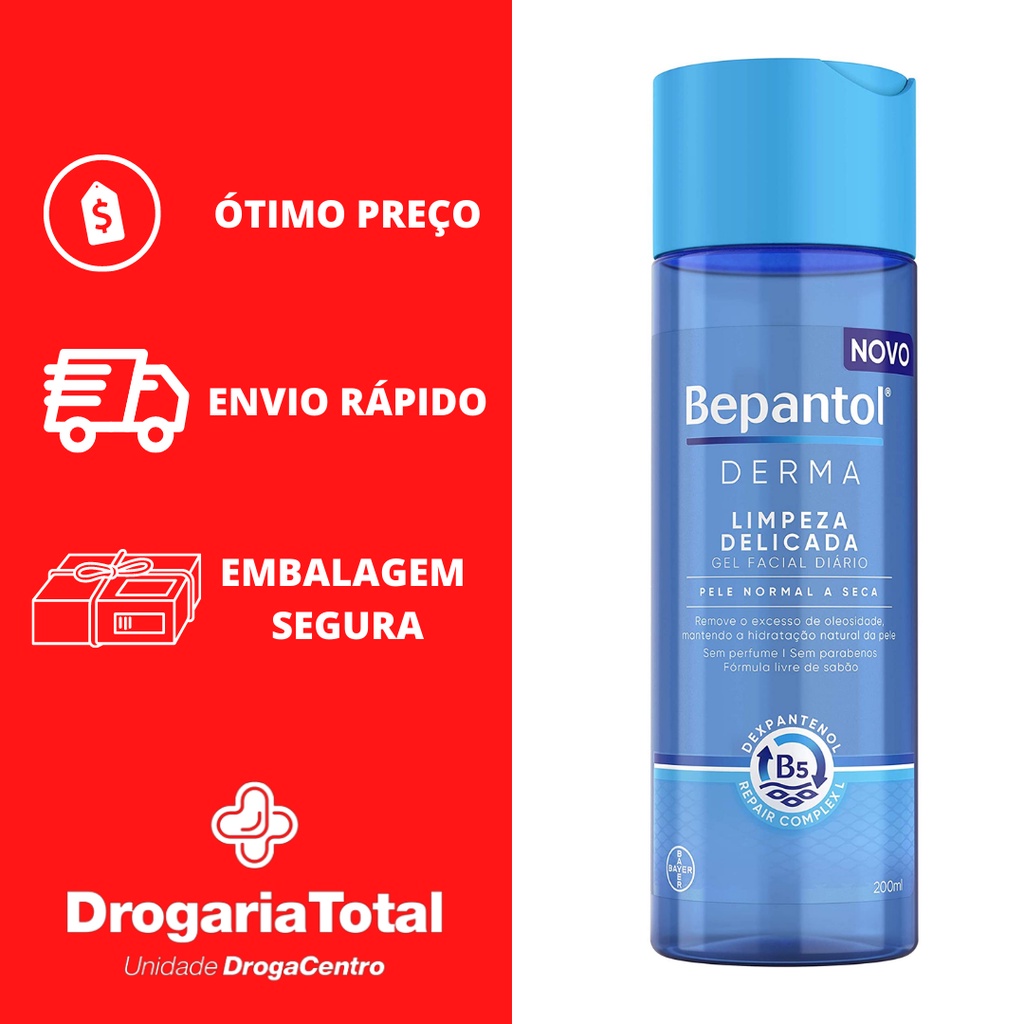 Bepantol Derma gel de limpeza facial 200ml | Shopee Brasil