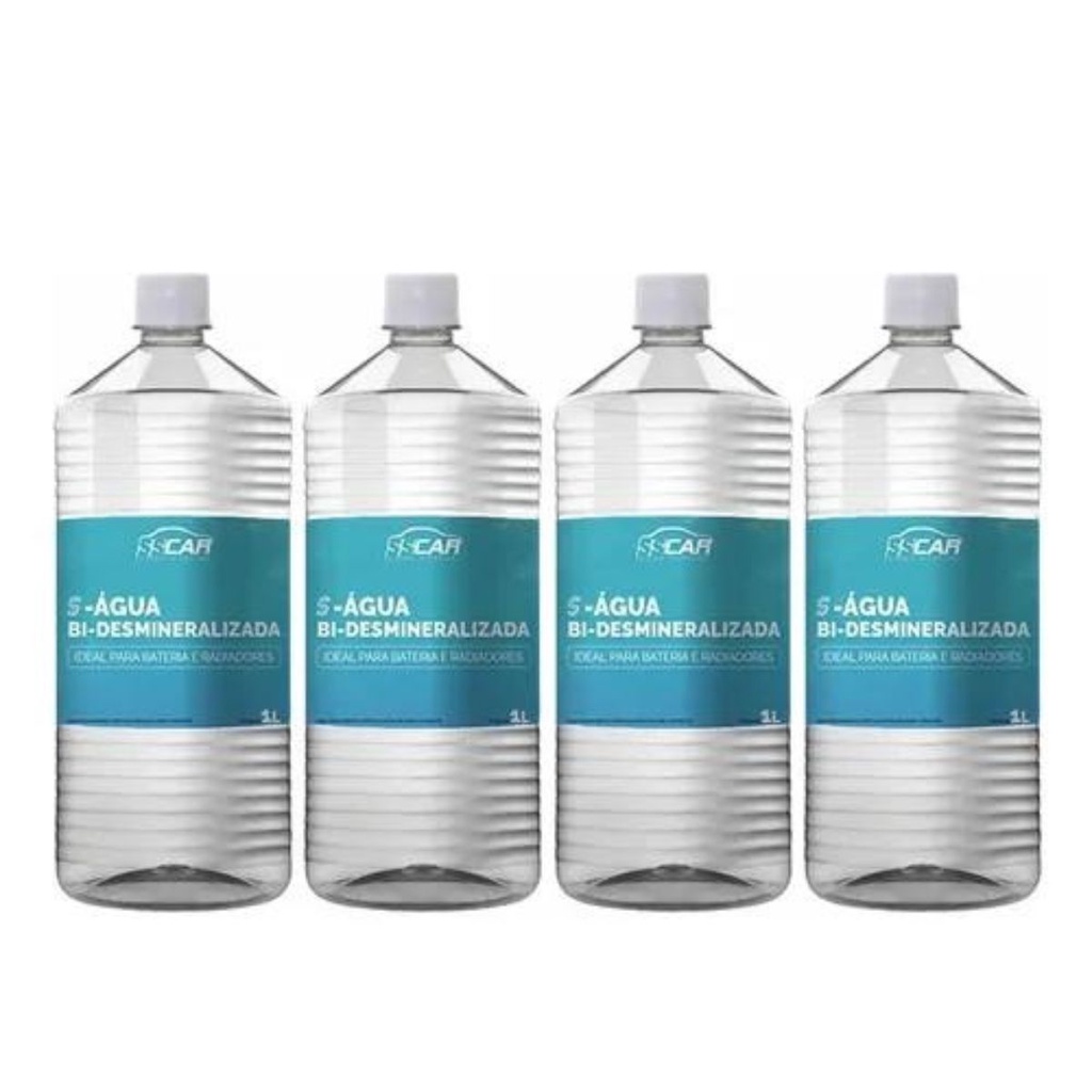 Kit 4 Sscar Agua Bi-desmineralizada 1l | Shopee Brasil