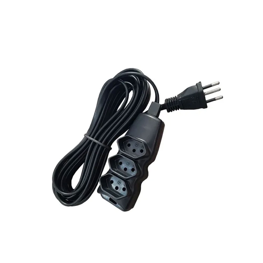 Extensão Elétrica 10 Metros Bivolt 2P+T Cabo PP 3X0,75mm 10A (TOMADA 3 PINOS) | Shopee Brasil