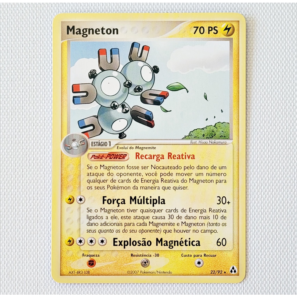 Carta Antiga Pokemon Magneton 22/92 Rare Ex Legend Maker Original Card ...